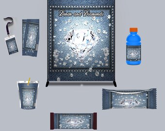 Denim and diamonds | Etsy