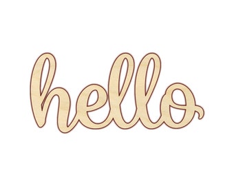 Cursive hello sign | Etsy