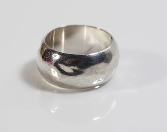 Chunky silver ring | Etsy