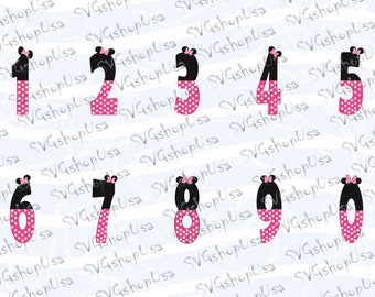 Minnie mouse numbers | Etsy