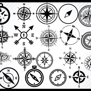 Compass silhouette | Etsy