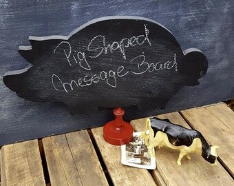 Pig Kitchen Chalkboard with Pegs
