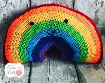 Rainbow pillow | Etsy