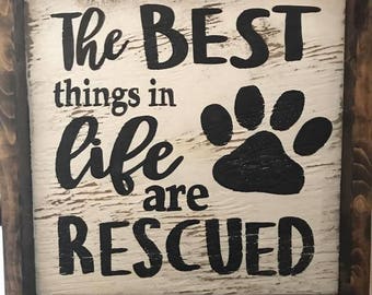 Rescue dog sign | Etsy