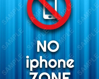 No phone zone sign | Etsy