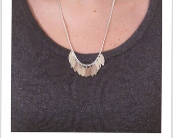 Waterfall Necklace Silver Waterfall Jewelry Cascade Waterfall