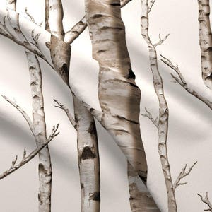Birch tree fabric | Etsy