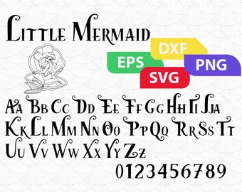 Mermaid font | Etsy