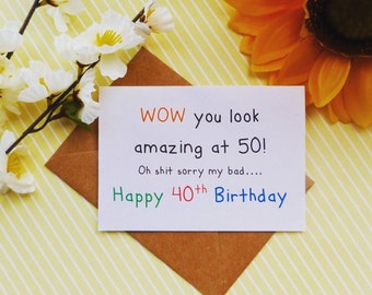 40th birthday cards | Etsy
