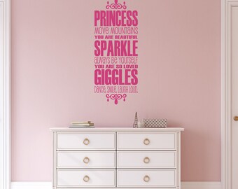 Princess wall decal | Etsy