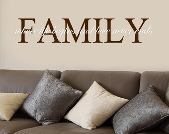 Family wall decal | Etsy