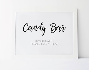 Love is Sweet Please Enjoy Some Treats Wedding Reception Decor