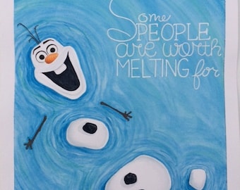 Olaf art | Etsy