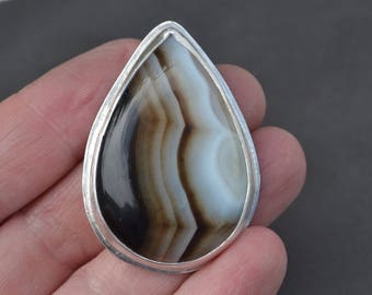 Banded agate jewelry | Etsy