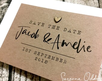 Rustic save the date | Etsy