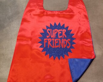 Premium Personalized GLITTER Name Cape. Satin Cape for kids.