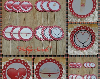 Nurse cupcake topper | Etsy
