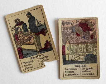 TINY TAROT Digital Printable Collage Sheet Vintage Tarot