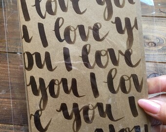 Hand lettered card | Etsy