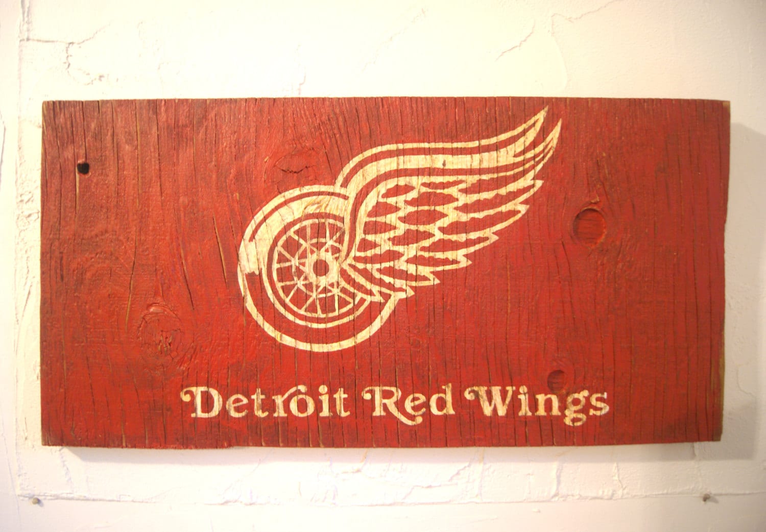 Detroit Red Wings Sign wooden red wings flag wood detroit