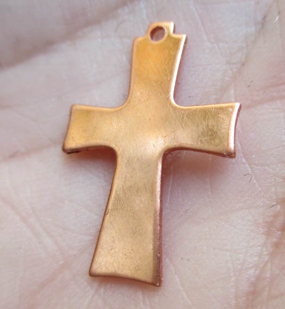 Copper Small or Large Cross Stamping 22gauge2 Cross