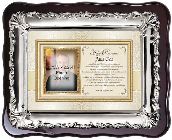 Personalized picture frame retirement gift best wishes