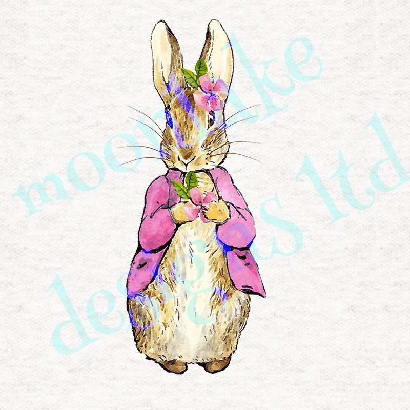 Peter Rabbit's Sister Flopsy with Flowers Upholstery