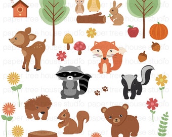 Woodland Animals clip art images fox clip art fox vector
