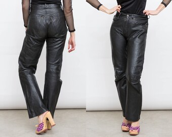 Women leather pants | Etsy