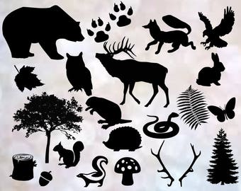 Woodland animals svg | Etsy