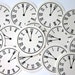 Clock Face Time Tags Round Gift Tags Set of 10