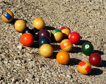 Vintage pool balls | Etsy