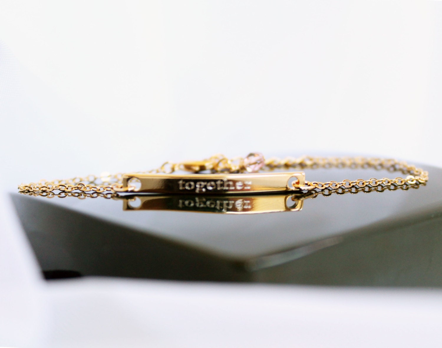 Engravable Bar Bracelet Personalized Bar Bracelet