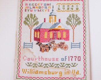 Williamsburg sampler | Etsy