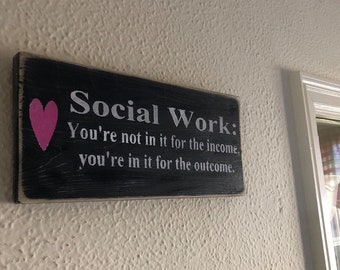 Social worker sign | Etsy