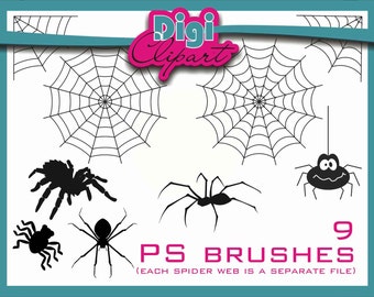 Spider Web Clip Art Spooky Halloween Clip Art Digital Stamps