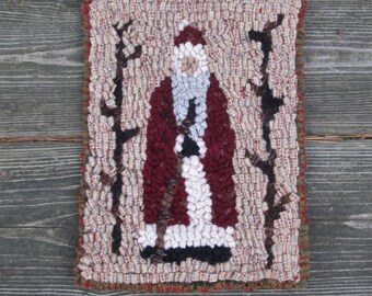 Beginner ROSE Primitive Rug Hooking Kit with Cut Wool Strips