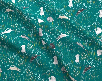 Rabbit fabric | Etsy