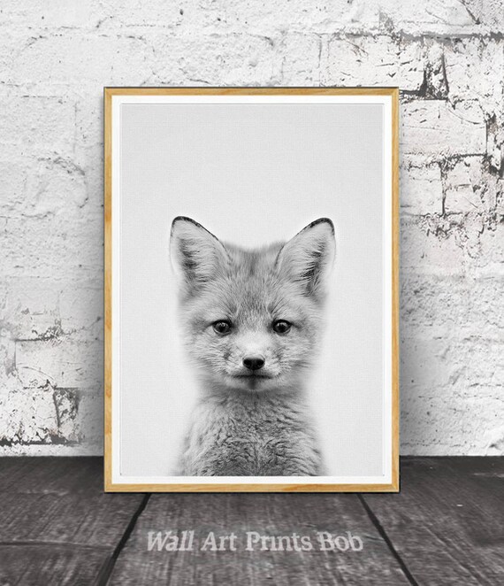 Fox Cub Print Woodland Nursery Woodland Nursery Decor