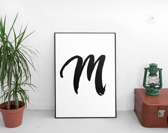 Letter m print | Etsy
