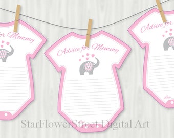 Baby Shower Decorations Boy Wishes for Baby advice cards