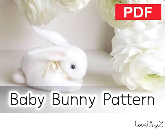 Sewing Pattern PDF Felt Baby Bunny Instant Download