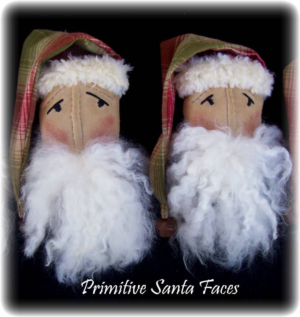 Primitive Santa Ornaments E pattern