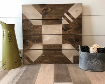 Wood quilt block | Etsy