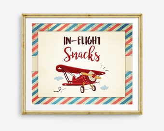 In flight snack sign | Etsy