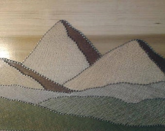 Mountain string art | Etsy