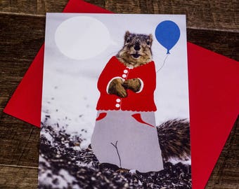 Funny squirrel card | Etsy