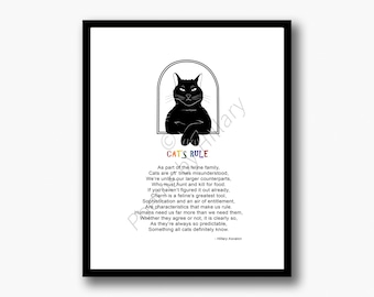 Cat poem | Etsy