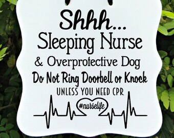 Shhh nurse sleeping | Etsy