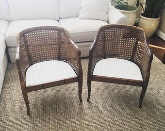 Cane barrel chair | Etsy